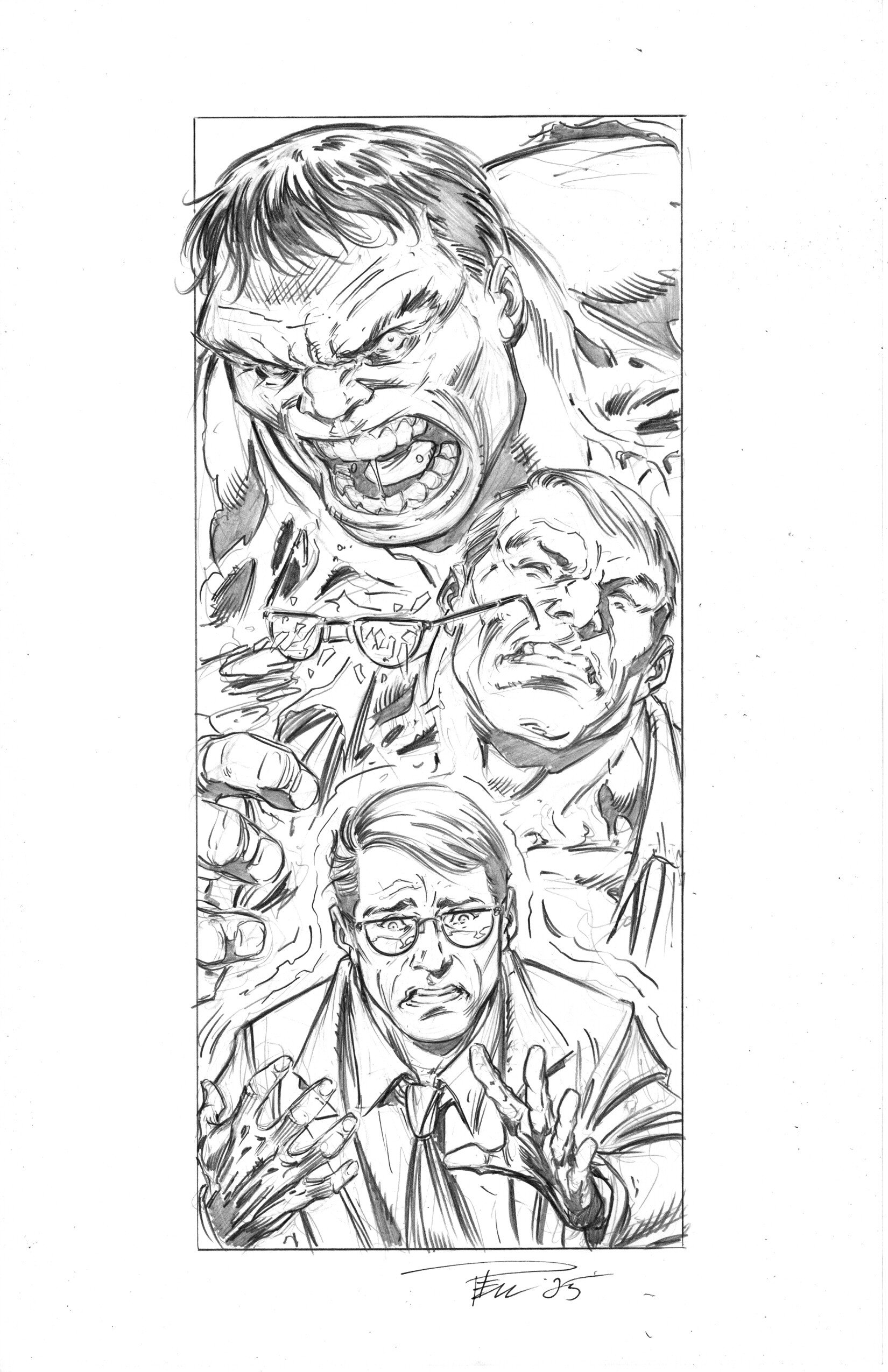 Sketch Pin-Up, Old School Hulk – Paul Pelletier