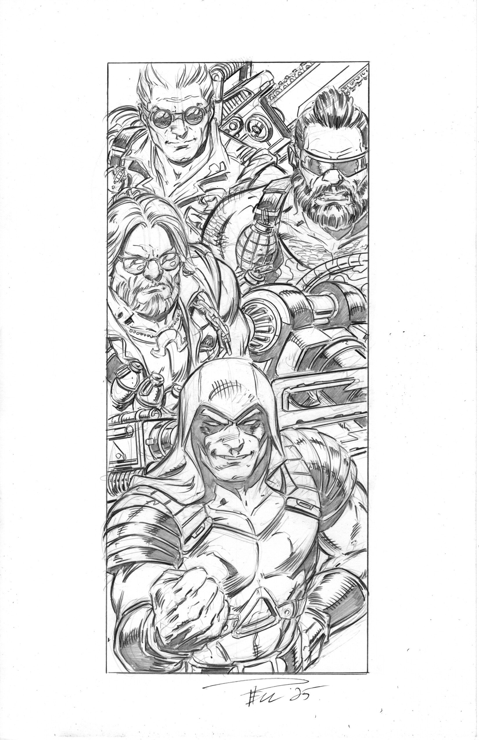 Sketch Pin-Up, Zartan and Dreadnoks – Paul Pelletier